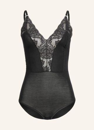 erlich textil Erlich Textil Hannah Spitzenbody B&uuml;gellos Aus Modal - Verstellbare Tr&auml;ger schwarz