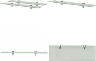 vidaXL Vidaxl - tagères murales 2 pcs Verre 60x20 cm 8 mm - Etagere Murale - Étagère Design - Étagère Verre - Étagère Salle De Bain - Décoration Murale