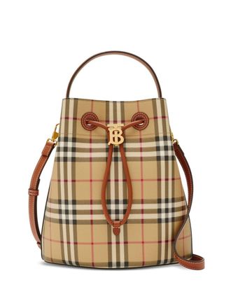 Burberry petit sac seau TB en cuir - Tons neutres