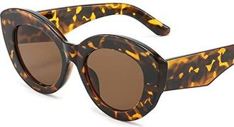 Generic Lunettes de soleil tendance à large monture oeil de chat 2025 pour hommes et femmes pour les vacances en plein air (couleur : E, taille : moyenne)