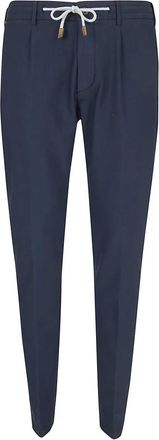 Eleventy Homme, Pantalons, Bleu, Taille: W38 Pantalon en m&eacute;lange de coton