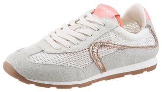 Verbenas Keilsneaker VERBENAS JAMAICA, Damen, Gr. 37, wei&szlig; kombiniert, Leder, Textil, unifarben mit Farbeins&auml;tzen, Schuhe, Retrosneaker, Halbschuh, Schn&uuml;rschuh
