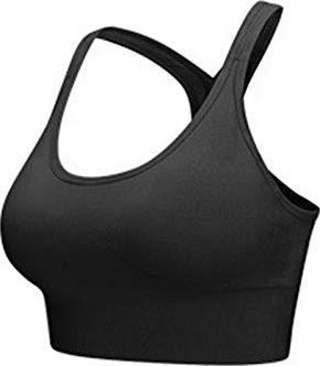 Generic 2026 Soutiens-gorge pour femme &Eacute;lasticit&eacute; Up Bustier Sport Sans Armatures Fitness Yoga Push, Noir, XL