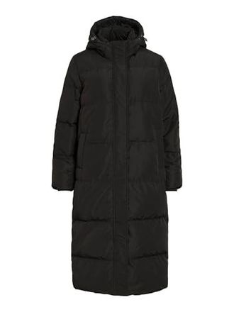 Vila Vila Vistari Long Down Coat-Noos, Black Beauty, 38 Femmes