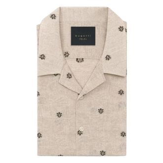 Bugatti Homme, Chemises, Brun, Taille: XL Freizeithemd 1/2 Arm