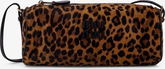Miu Miu Pouch leather bag with animal print - MIU MIU - gender_Woman