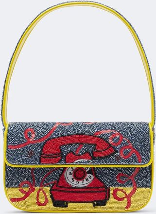 Staud Schultertasche Tommy Small mit Zierperlen