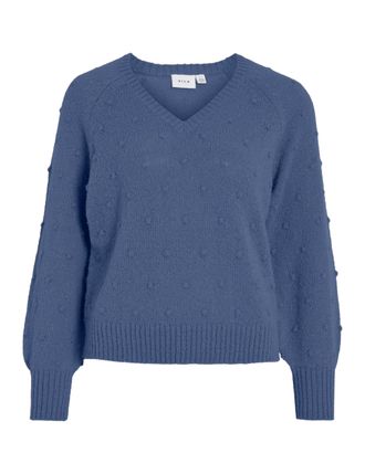 Vila Vituli L/S V-Neck Gliter Knit Top/Pb