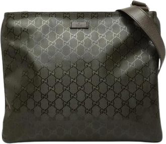 Gucci Sac bandouli&egrave;re Pre-owned GG Imprim&eacute; PVC - Homme - Pre-owned - Vert - Taille: ONE Size