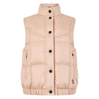 Moncler Gilet matelass&eacute; - Femme - Vestes - Beige - Taille: 38 FR