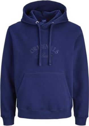 Jack & Jones Jorbleecker Branding Sweat &agrave; Capuche BF, Ocean Cavern, XL