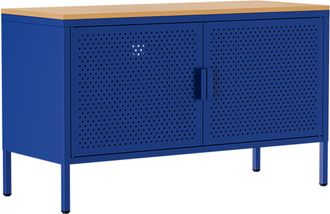 Oviala Moderne Anrichte mit 2 Türen, Länge 100 cm, Metall, Dunkelblau