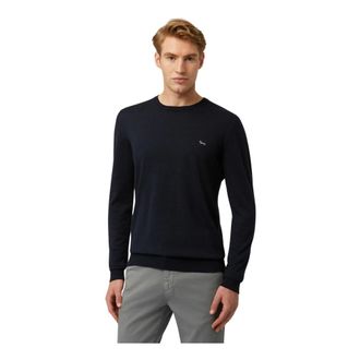 Harmont & Blaine Baumwoll-Kaschmir-Rundhalspullover - - Knitwear - Herren - Blau - XL