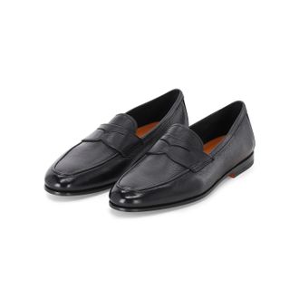Santoni Low-Top Sneaker - Loafer Carlos aus Leder - Gr. 41,5 (EU) - in Schwarz - f&uuml;r Damen