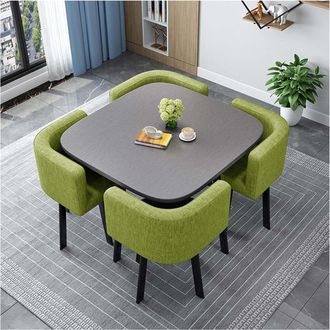 Generic Eingebauter Tisch und Stuhl. Kleiner, quadratischer runder Konferenztisch mit 4 St&uuml;hlen, for den Einsatz in Gesch&auml;ften, Besprechungen und kleinen Vera