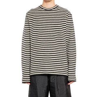 Jil Sander Mens White Wool Long Sleeve T-Shirt