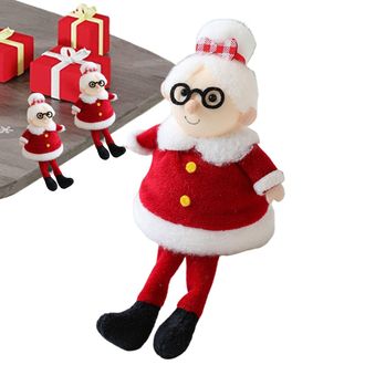 Generic Sitzender Weihnachtsmann - weiche Weihnachtsfigur, festliches Ausstellungsst&uuml;ck aus Pl&uuml;sch | B&uuml;ros, Zuhause, Wohnzimmer, Fensterregal, Autoinnenraum, 