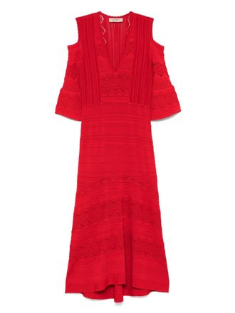 Twin-Set robe mi-longue en tricot - Rouge
