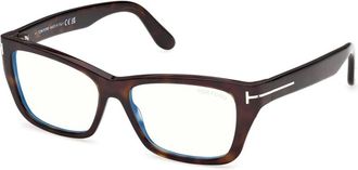 Tom Ford unisex, Accessoires, Brun, Taille: 54 MM Butterfly Optical Frame