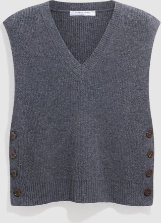 Gerard Darel Pull V sans manche en laine - RENIA - Gris moyen