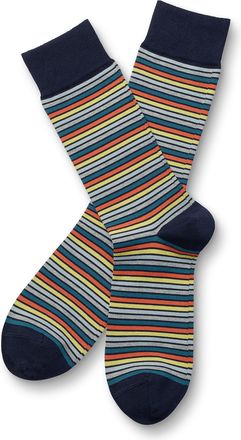 CHARLES TYRWHITT Socken mit bunten Streifen - Atlantikgrün