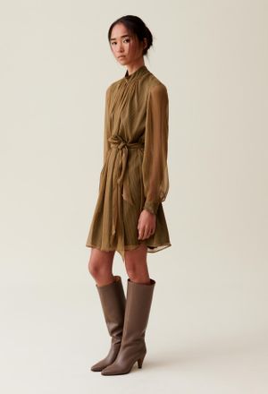 Claudie Pierlot Robe fluide col lavalli&egrave;re