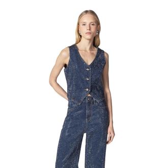 Twentyfourhaitch Nebry Gilet - - Jackets - Damen - Blau - M