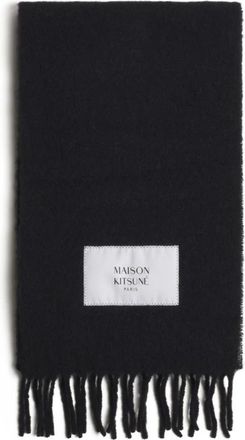 Maison Kitsun&eacute; &Eacute;charpe en alpaga - Homme - Accessoires - Noir - Taille: ONE Size