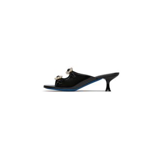 Loriblu Schwarzer Lack-Sandalette mit Kristallen - - Shoes - Damen - Schwarzk - 35 EU