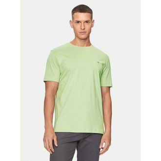 GANT T-Shirt Shield 2003184 Gr&uuml;n Regular Fit