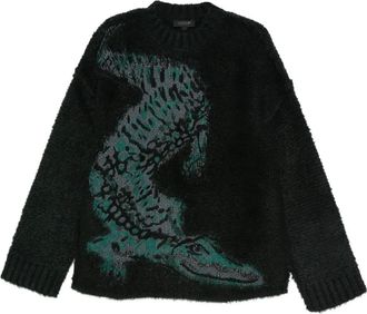 Lacoste pull à motif jacquard - Noir