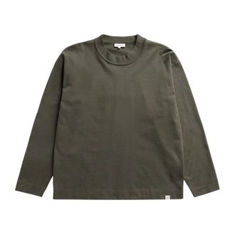 Norse Projects Isefjord Compact Langarm T-Shirt - - Tops - Herren - Grau - S