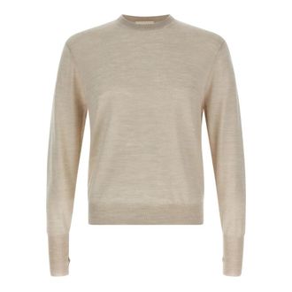 Maryya D&uuml;nner Rundhals-Pullover - - Knitwear - Herren - Beige - S