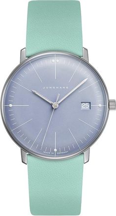 Junghans max bill Damen T&uuml;rkises Lederband Damenuhr 47/4554.02