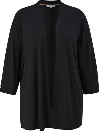 Triangle by s.Oliver Damen Cardigan, Grey/ Black, 46 EU