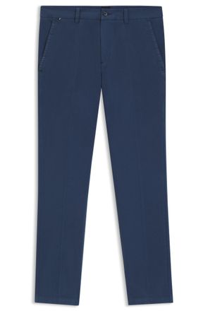 BOSS Herren H-Kaiton1 Slim-Fit Hose aus elastischer Baumwoll-Gabardine Hellblau 35/32