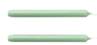 R&auml;der 2er Set Wachskerzen Stabkerzen lindgr&uuml;n/Mint &Oslash; 2,2 cm Design
