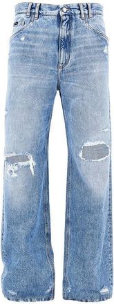 Dolce & Gabbana Distressed denim Over pants Man 48