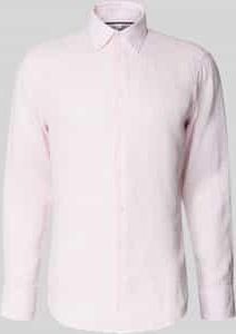 Christian Berg Regular Fit Leinenhemd mit Button-Down-Kragen