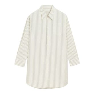 Ami Gestreiftes Baumwoll-Hemdkleid - - Blouses & Shirts - Damen - Beige - M