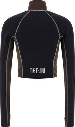 Fendi Color-Block Technical Fabric Sweatshirt - Black