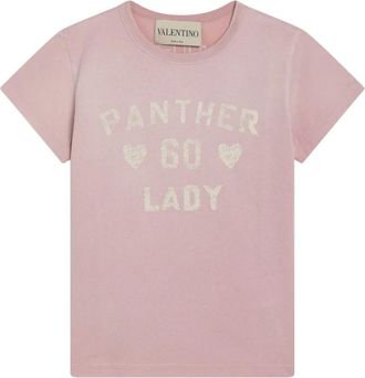 Valentino Garavani Femme, Tops, Rose, Taille: 40 FR T-Shirt en coton imprim&eacute;