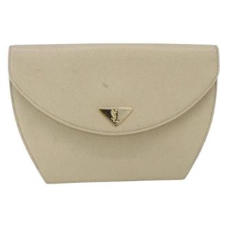 Saint Laurent Pre-owned Vintage Leder Crossbody Bag - - Pre-owned - Damen - Beige - ONE SIZE