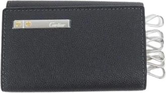 Cartier Pre-owned Santos Calf Key Case - Femme - Pre-owned - Noir - Taille: ONE Size