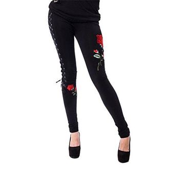 Vixxsin Legging Rose Femme Legging Noir M 95% Coton, 5% &Eacute;lasthanne Skinny