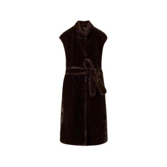 Twinset Langer Kunstpelz-Gilet - - Jackets - Damen - Braun - M