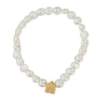 Aliita Casita Bold Flat Pearl Armband - - Accessories - Damen - Wei&szlig; - ONE SIZE