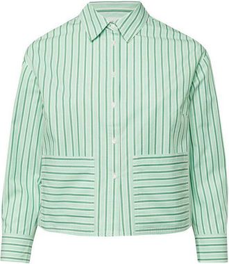 s.Oliver Langarmbluse Bluse Verk&uuml;rzte Popeline-Bluse im Relaxed Fit