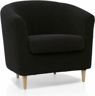 SofaSkins Sofabezug, super elastisch, Sofabezug, atmungsaktiv und langlebig, einfach anzubringen, Ma&szlig;e 60-90 cm, Schwarz
