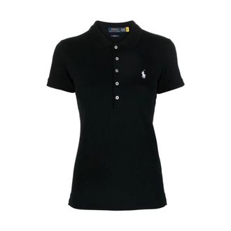 Ralph Lauren Julie Slim Polo Shirt - - Tops - Damen - Schwarzk - L
